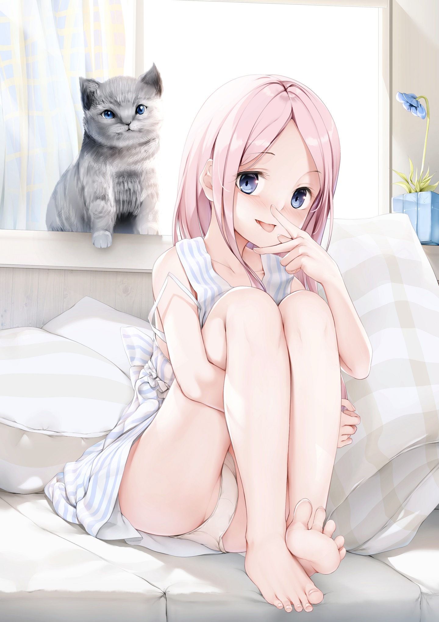 an-telin 5-toubun no hanayome nakano ichika dress feet loli neko pantsu skirt lift | #533706 ...